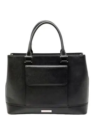 Burberry Leather Tote Bag - Black