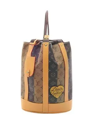 LOUIS VUITTON X Nigo Monogram Reverse Randonnee Backpack - Brown