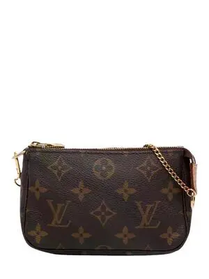 LOUIS VUITTON 2005 Monogram Mini Pochette Accessoires Handbag - Brown