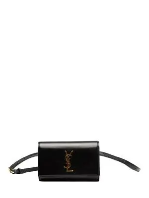Saint Laurent Pre-owned Smooth Calfskin Monogram Kate Belt Bag - Black