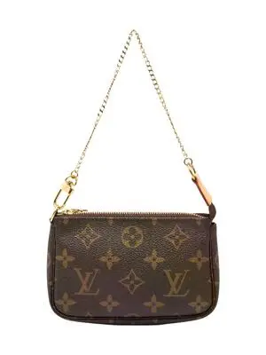 LOUIS VUITTON Monogram Mini Pochette Accessoires Handbag - Brown