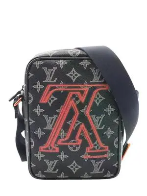 LOUIS VUITTON 2018 Monogram Upside Down Ink Danube Pm Crossbody Bag - Blue