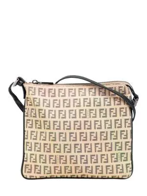 Fendi Zucchino Canvas Crossbody Bag - Brown