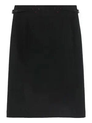 Prada 1990s Gabardine-weave Midi Skirt - Blue