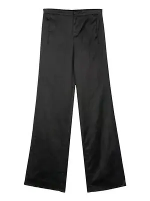Gucci 2000s Wide-leg Satin Trousers - Black