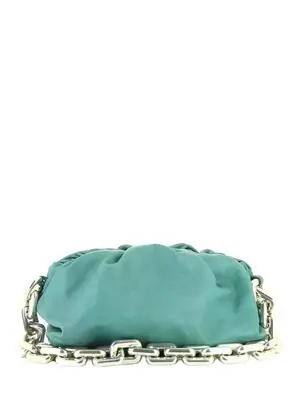Bottega Veneta Chunky Chain Gathered Handbag - Blue