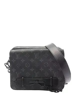 LOUIS VUITTON Monogram Eclipse Steamer Messenger Crossbody Bag - Black