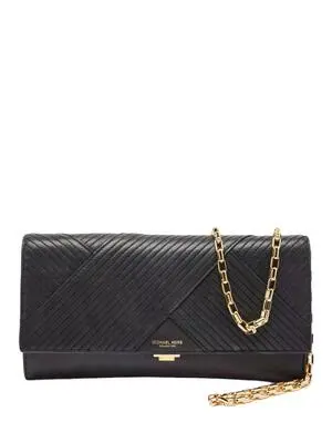 Michael Kors Quilted Leather Clutch - Black