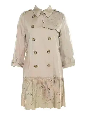 Valentino Garavani Double-breasted Cotton Coat - Neutrals