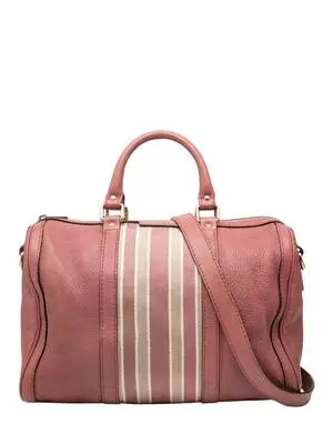 Gucci Calfskin Web Joy Boston Bag Satchel - Pink