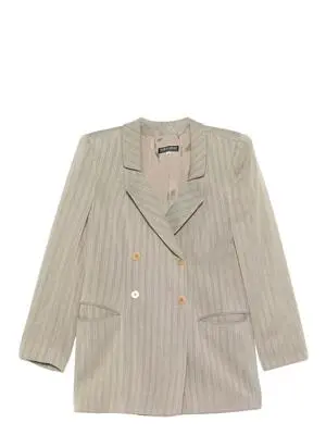 Giorgio Armani 1980s Striped Blazer - Neutrals