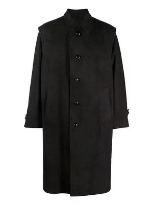 A.N.G.E.L.O. VINTAGE CULT 1980s Single-breasted Wool Coat - Grey