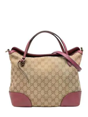 Gucci Gg Canvas Bree Satchel - Brown