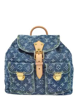 LOUIS VUITTON 2006 Sac A Dos Gm Denim Backpack - Blue