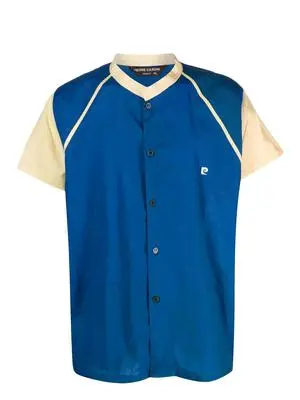 Pierre Cardin 1980s Piping Detailing Short-sleeved Shirt - Blue