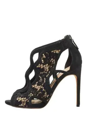 ALEXANDRE BIRMAN 110mm Cut-out Lace Sandals - Black