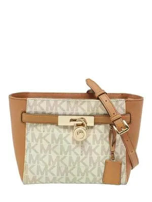 Michael Kors Padlock Monogram Bag - Neutrals