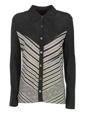 MISSONI 2000s Striped Buttoned Jumper