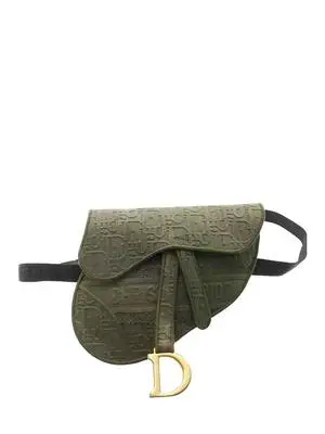 Dior Saddle Oblique Belt Bag - Green