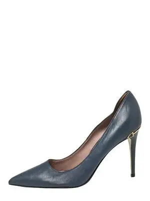 Gucci 90mm Leather Pumps - Blue