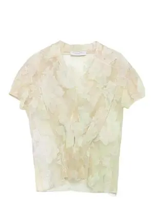 Dior Floral-print Top - Neutrals