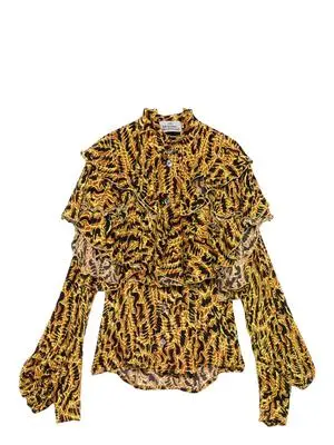 VIVIENNE WESTWOOD Abstract-print Silk Shirt - Yellow