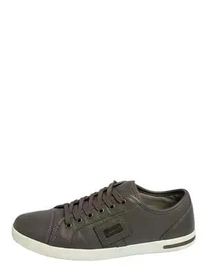 Dolce & Gabbana Leather Low-top Sneakers - Grey