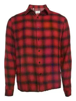 Sandro Plaid Cotton Shirt - Red
