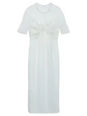 Jenny Packham Ruched Bodice Dress - White
