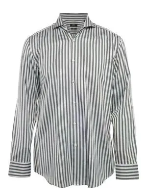 BOSS Pre-owned Striped Long-sleeve Shirt - Grey