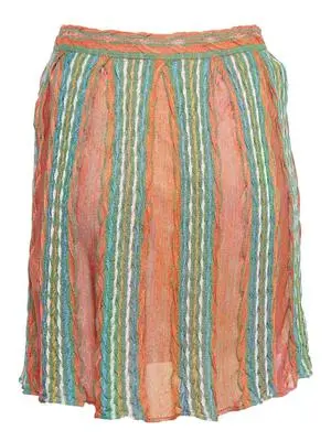 Missoni Striped Pleated Skirt - Orange