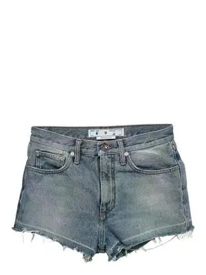 Off-White Pre-owned Distressed Denim Shorts - Blue