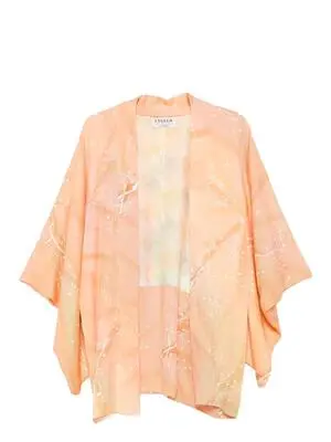 A.N.G.E.L.O. VINTAGE CULT 1980s Floral Silk Jacket - Orange
