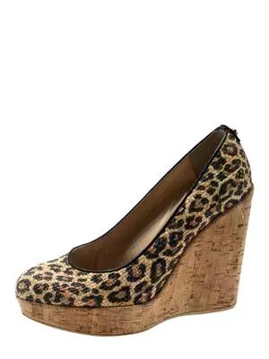 STUART WEITZMAN 125mm Leopard-Print Wedge Pumps