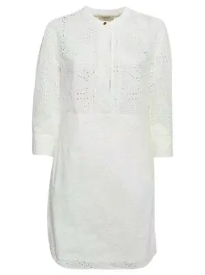 Burberry Eyelet Cotton-blend Day Dress - White
