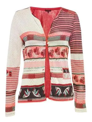 Kenzo Patterned Button-up Cardigan - Red