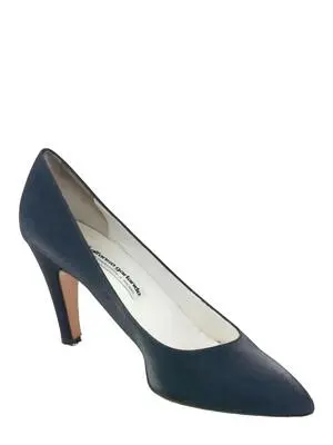 GARLANDO 80mm Pointed-toe Satin Pumps - Blue