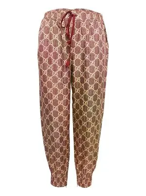 Gucci Gg-print Trousers - Red
