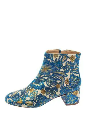 Tory Burch 50mm Brocade-effect Boots - Blue