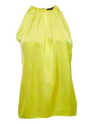 Polo Ralph Lauren Pleated Halterneck Top - Yellow