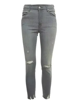 J Brand Distressed Four-pocket Jeans - Grey