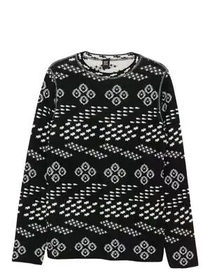 Gianfranco Ferre 1990s Geometric-print Sweater - Black