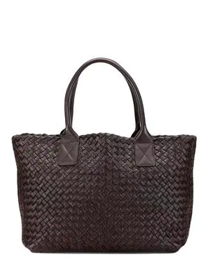 Bottega Veneta Pre-owned Intreccio Cabat Tote Bag - Brown