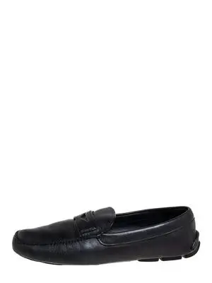 Prada Leather Loafers - Black