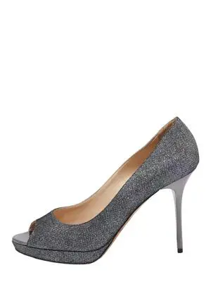 JIMMY CHOO 110mm Peep-toe Platform Pumps - Silver
