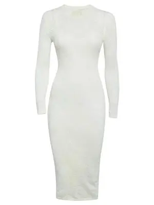 Fendi Long-sleeve Knitted Midi Dress - White