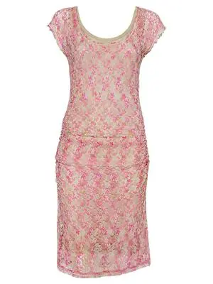 Missoni Floral-pattern Ruched Midi Dress - Pink