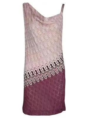 Missoni Drape-detail Geometric Pattern Dress - Pink