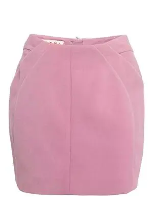 Marni Pleat-detail Cotton Skirt - Pink