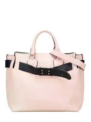 Burberry Medium Bicolor Leather Marais Belt Bag Satchel - Pink